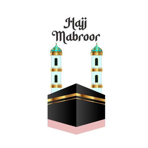 Islamic Hajj Mabroor Design Simple Style With Kaaba 18107046 Png
