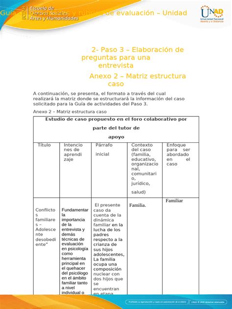 Anexo 2 Matriz Estructura Caso Pdf Sicología Conceptos