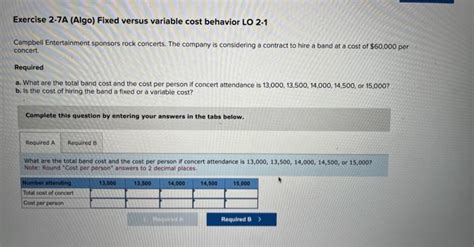solved exercise 2 7a algo fixed versus variable cost