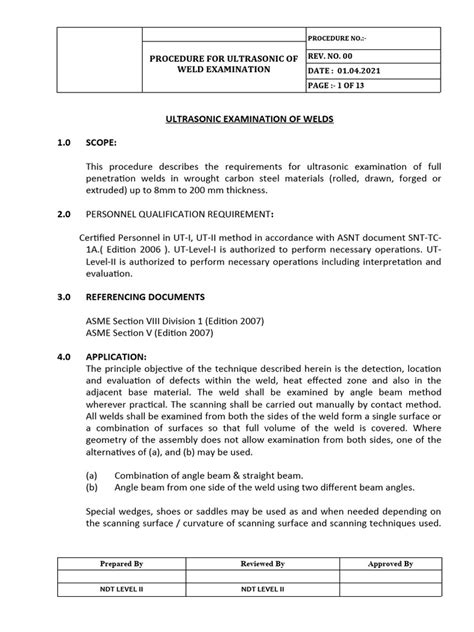 Ut Pro Of Welds Pdf Nondestructive Testing Welding