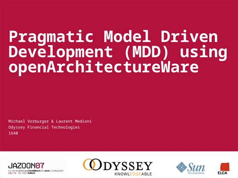 Ppt Pragmatic Model Driven Development Mdd Using