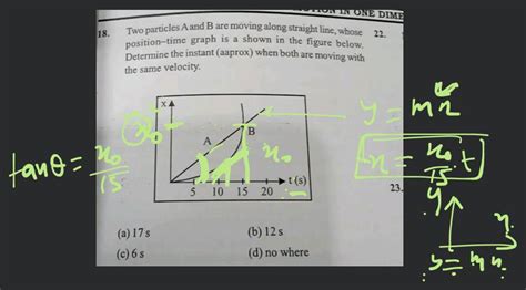 Two Particles Mathrm{a} And Mathrm{b} Are Moving Along Straight Line W