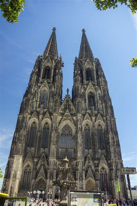 Facade Of Cologne Cathedral In Cologne Germany Editorial Stock Image