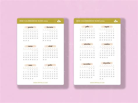 Mini Calendários Nude Bullet Journal Sticker Planner Sticker