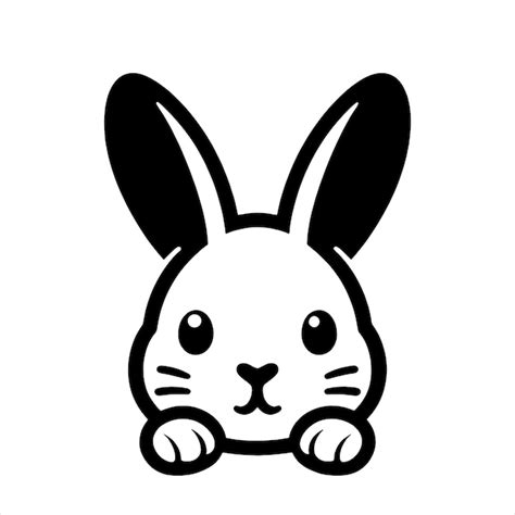 Premium Vector Peeking Rabit