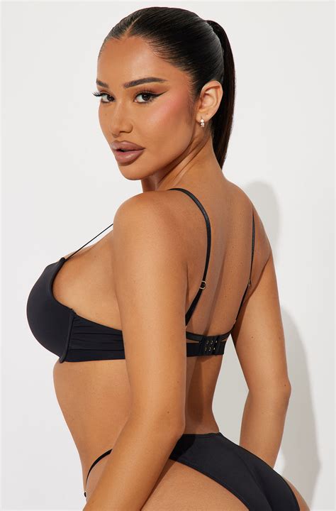Nova Microfiber Extreme Push Up Bra Black Fashion Nova