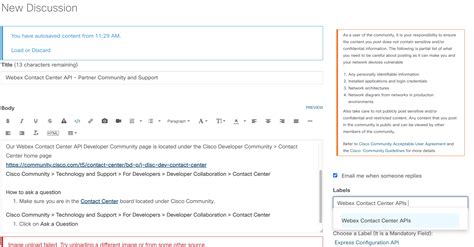 Solved Webex Contact Center Apis Developer Community And Support