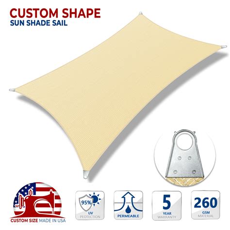 Super Ring Steel Cable Sun Shade Sails Custom Shapes Sizes And Colors
