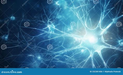 Neurons And Synapse Sending Biological Electrical And Chemical