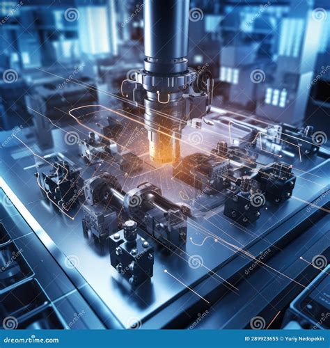 Process Of Laser Manufacturing High Precision Components Stock Illustration Illustration Of