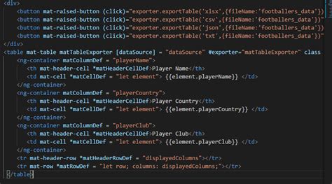 Angular 789 Export Table Data To Csv Json Text Excel