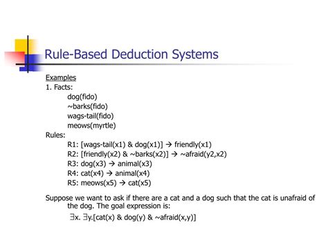 Ppt Rule Based Deduction Systems Powerpoint Presentation Free Download Id 4105755