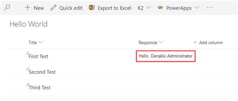 7 test the hello world application