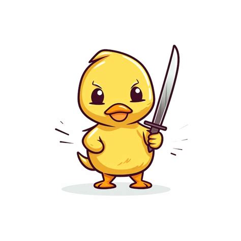 Premium Ai Image Cartoon Illustration Of A Yellow Duck Holding A