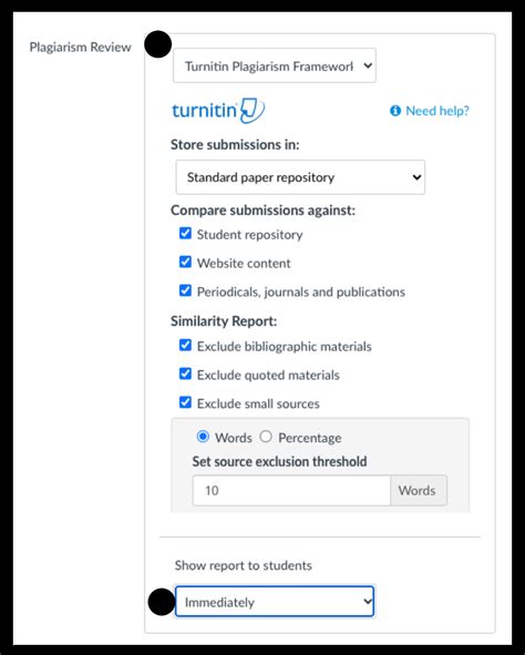 how to create an assignment with the turnitin plagiarism framework