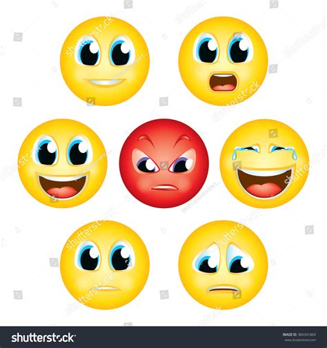 Emoji Emoticon Expression Faces Character Smiley เวกเตอร์สต็อก ปลอด