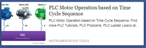 motor operation based on time cycle sequence free plc scada learning