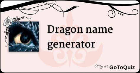 Dragon Name Generator