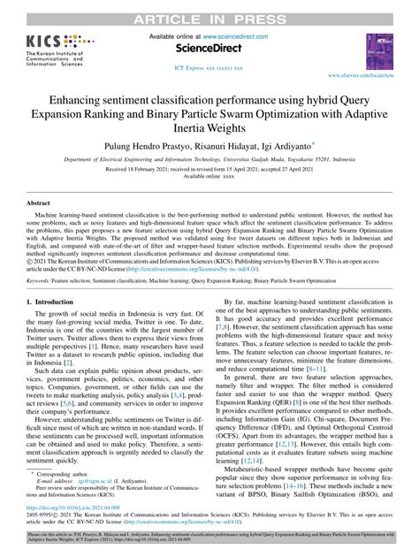 pdf enhancing sentiment classification performance using hybrid query