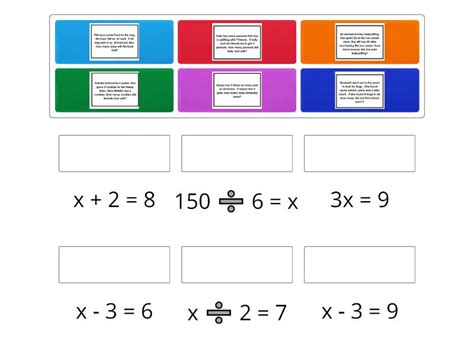 Math Equation Match Up