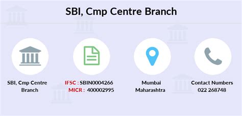 Sbi Cmp Centre Ifsc Code Sbin0004266