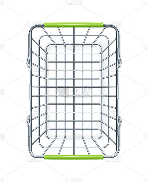 超市产品购物篮矢量插图
