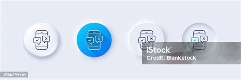 전화 설문조사 라인 아이콘입니다 답변 기호를 선택합니다 선 아이콘 벡터 3차원 형태에 대한 스톡 벡터 아트 및 기타 이미지 3차원 형태 고객 고급 Istock