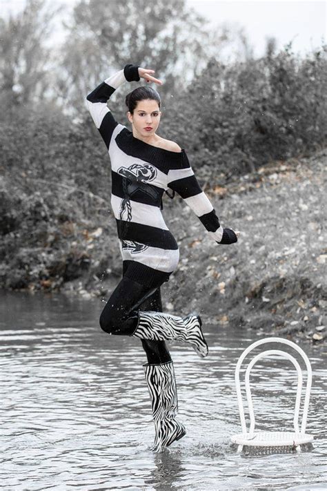 Tights Outfits  Wellies Rain Boots Rainy Day Fashion Waders