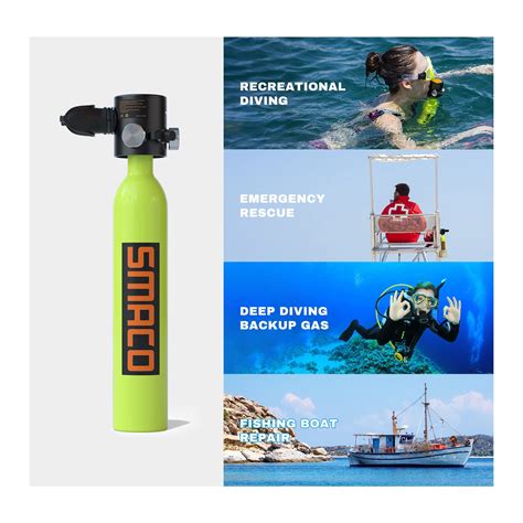 Smaco S300plus 0 5l Mini Scuba Tank Refillable Tank With Hand Pump Oz Robotics