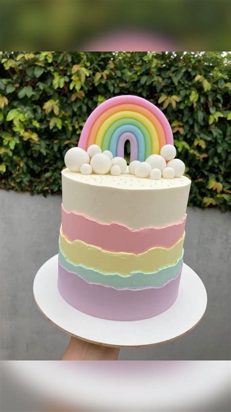 Cute Rainbow Cake Ideas For You Colourful Dessert Minimal Rainbow Cake