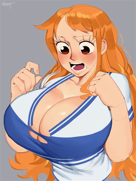 Rule 34 1girls Breasts Bigger Than Head Cleavage Cosplay Female Female Only Huge Breasts Nami