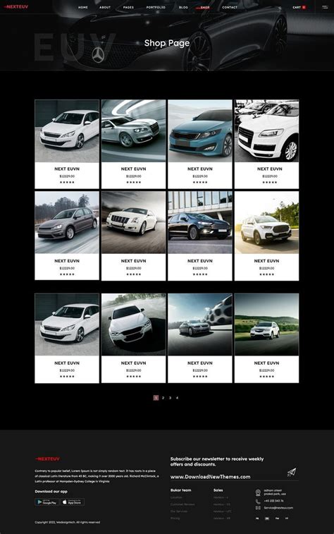 shop hybrid electric ecommerce adobe xd template