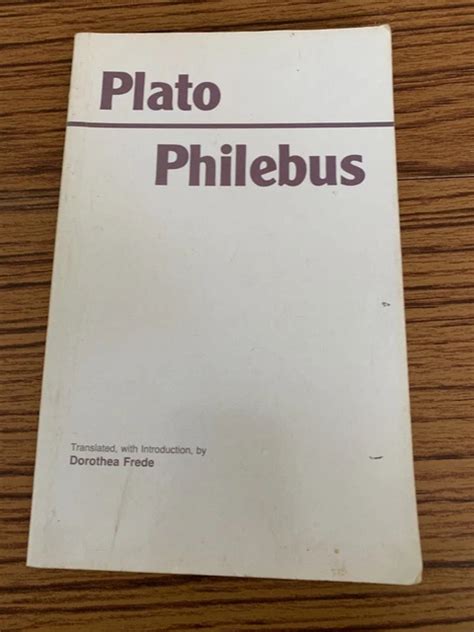 Plato Philebus Trans Dorothea Frede Hackett Eur 5 77 Picclick It