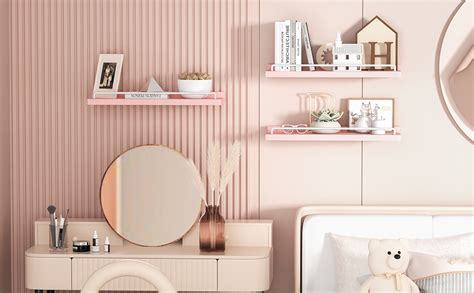 Ryofobetto Pink And White Floating Shelves Kawaii Room