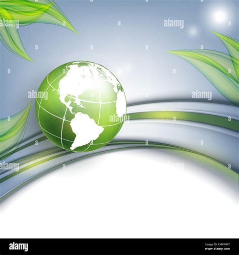 Floral Environmental Vector Frame With Globe Stock Vector Image And Art