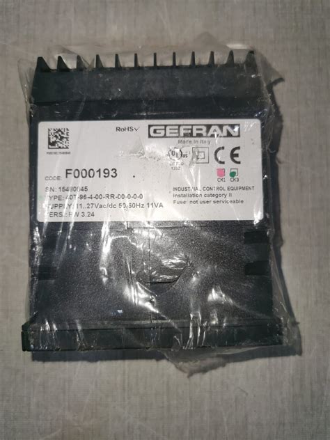 New Gefran F000193 Indicatoralarm Unit For Temperature And Linear Inputs