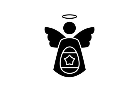 Easter Angels Glyph Icon Graphic By Larsonline · Creative Fabrica
