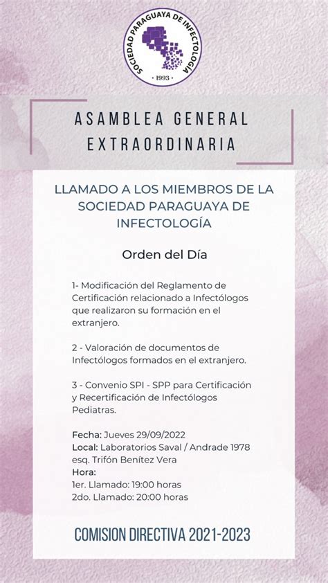 Asamblea General Extraordinaria Spi