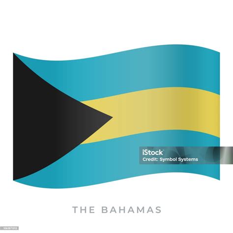 바하마 흔들며 플래그 아이콘 벡터 벡터 그림 흰색 절연입니다 바하마에 대한 스톡 벡터 아트 및 기타 이미지 바하마 국기 기 Istock