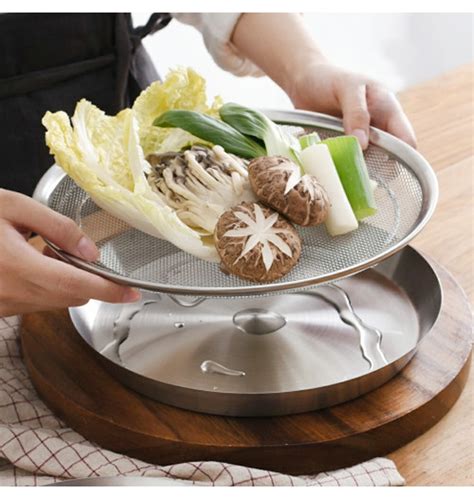 스텐 채반 채망 메쉬 트레이 쟁반 세트 튀김망 타공볼 25cm 티몬