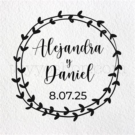 Sello de boda personalizado gracias por acompañarnos x cm