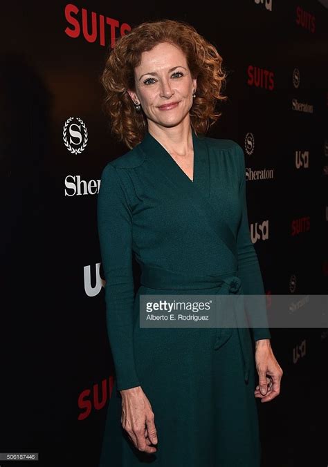 Actress Leslie Hope Attends The Premiere Of Usa Networks Suits