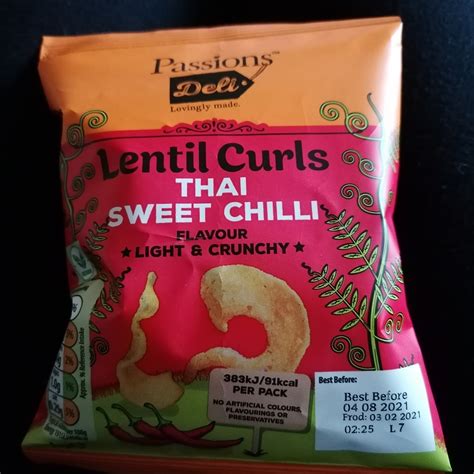 Passions Deli Lentil Curls Thai Sweet Chilli Reviews Abillion