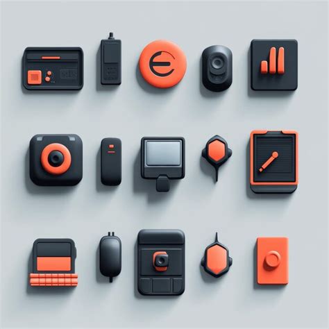 3d Rendered Orange And Black Ui Buttons For Website And Mobile App Design Premium Ai Generated