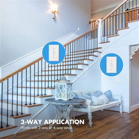 Enerlites Interruptor De Luz De Palanca De 4 Vías Cuatro Vías Cableado Lateral Solo Cable De