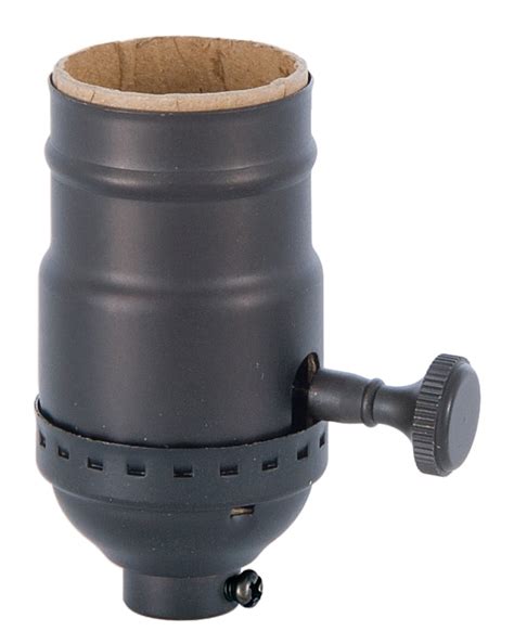 Antique Bronze Finish Turn Knob Brass Lamp Socket No Uno Choice Of Knob Function 48273b