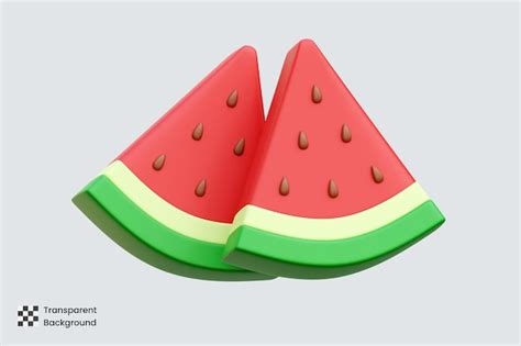 Ilustra Es De Cone D De Fatia De Melancia Psd Premium