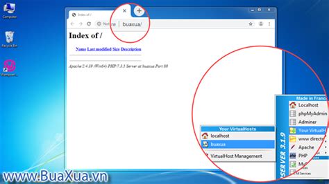 Cách sử dụng WampServer để chạy trang web trên localhost BuaXua vn