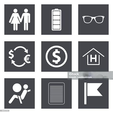 Icons For Web Design Set 47向量圖形及更多一個物體圖片 一個物體 人 住宅內部 Istock