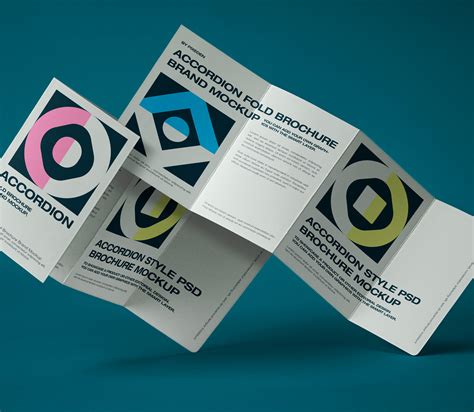 Brand Accordion Psd Fold Brochure Mockup Pixeden Club